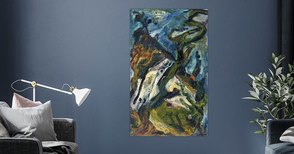 Chaim Soutine,Landschap van Gourdon 2 op canvas, behang, poster en meer